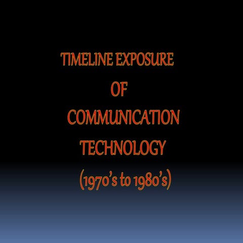 technology from 1970 to 1980 | PPTX