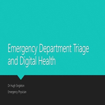 Emergency Department Triage and Digital Health | PPT