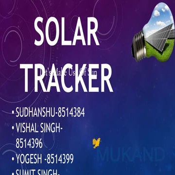 sun tracking | PPTX | Physics | Science