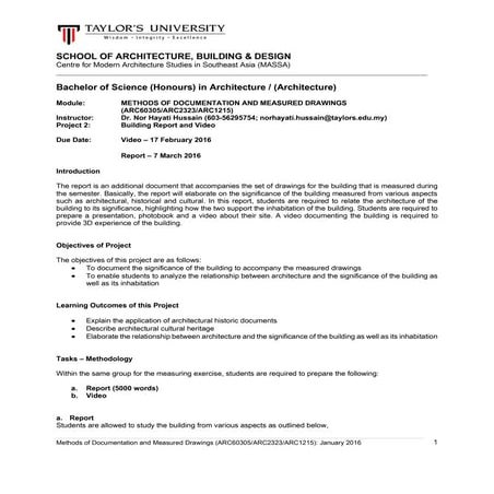 Project 2 measured drawing jan2015 rev | PDF