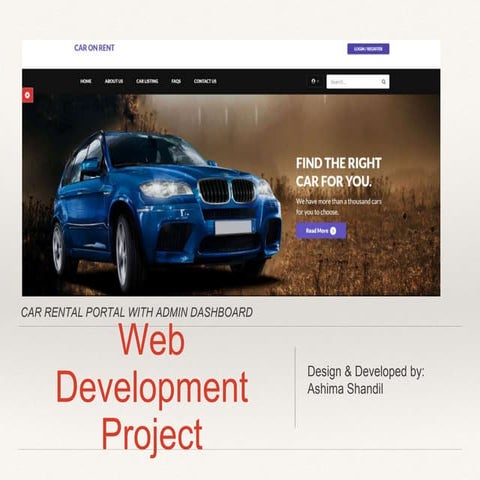bca project for application and final project | PDF