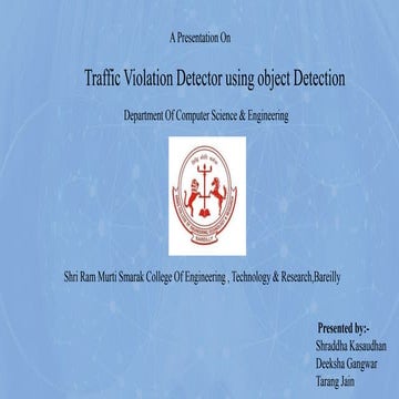 Traffic Violations Detector Using Object Detection Part2 Pptx