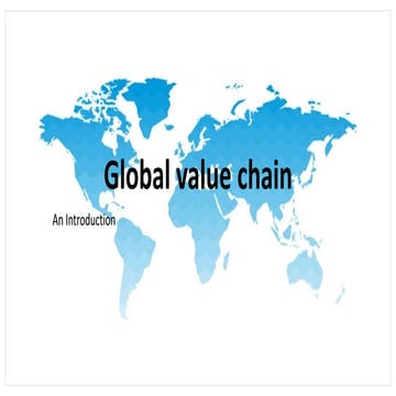 Understanding global value chains