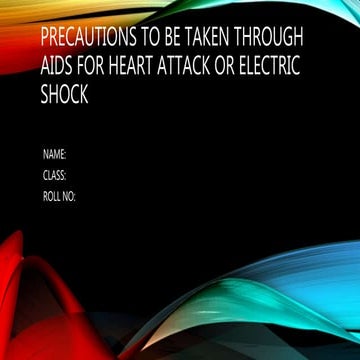 FIRST AID TREATMENTFOR HEART ATTACK & ELECTRIC SHOCK | PPTX