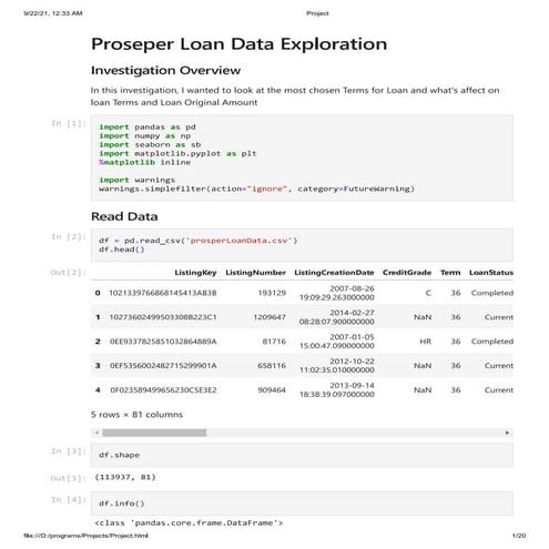 Project Data Visualization | PDF
