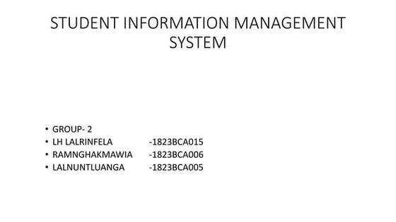 Student Management System Project Abstract | PPT
