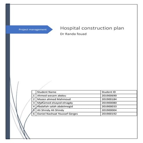 project management hospital construction.docx | Civil Engineering ...