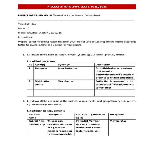 Project 3 instructions | PDF