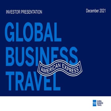 INVESTOR PRESENTATION AMEX GBT | PDF