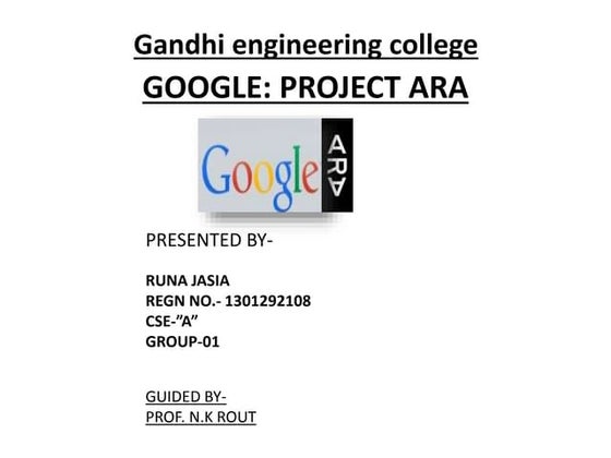 Google Project ara presentation | PPT