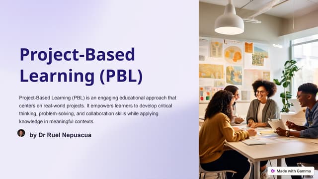 Project based learning | PPTX