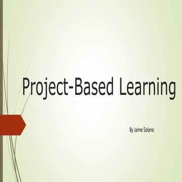 Project based learning | PPTX