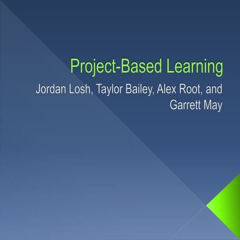 Project based learning presentation | PPT
