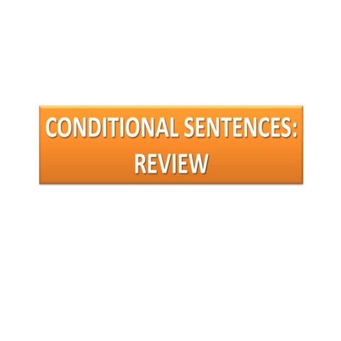 Project conditional sentences. review. | PPTX