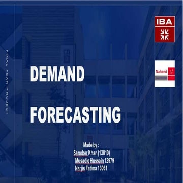 Demand Forecast - Final Year Project | PPTX