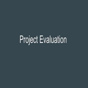 project evaluation | PPT
