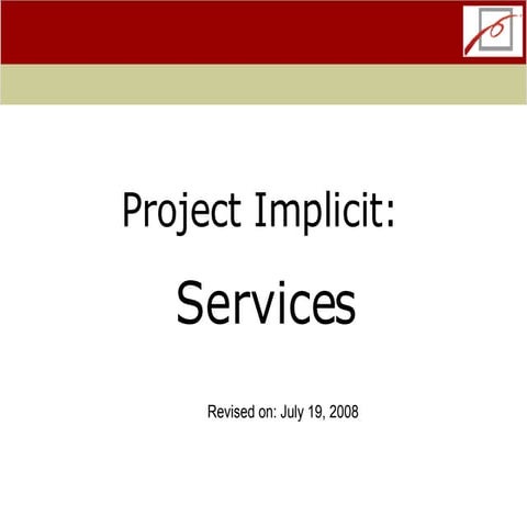 Project Implicit Services | PPT