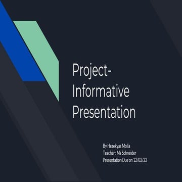 Project-Informative Presentation.pptx | Wellness | Healthy Living