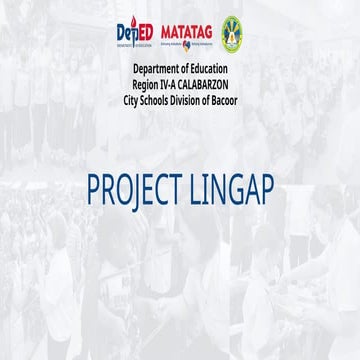 Project-LINGAP-PPT.V.-5.pptx Alternative Learning System (ALS), Special ...
