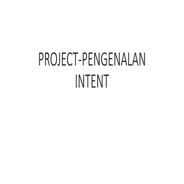 Project pengenalan intent pada AIDE | PPTX