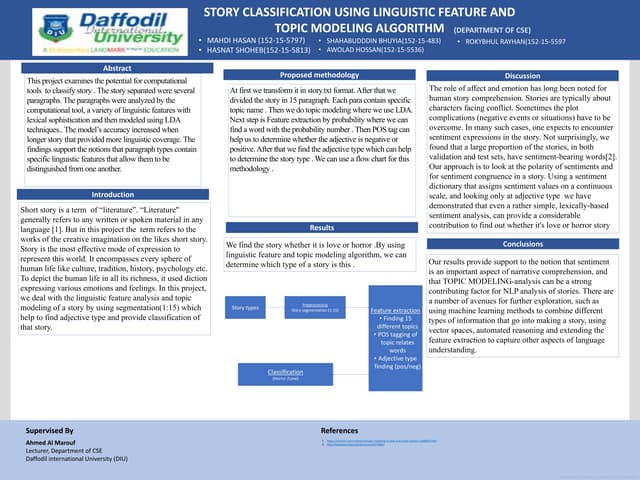 Story Classification Using Linguistic Feature And Topic Modeling 6400