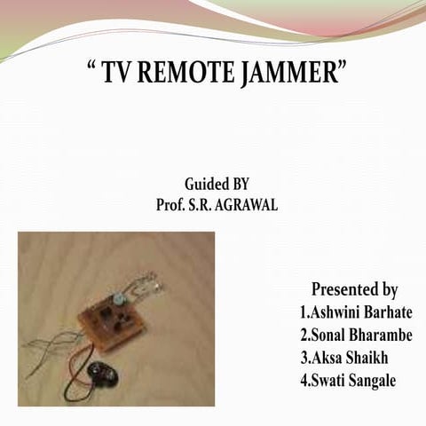 TV Remote Jammer ppt | PPTX