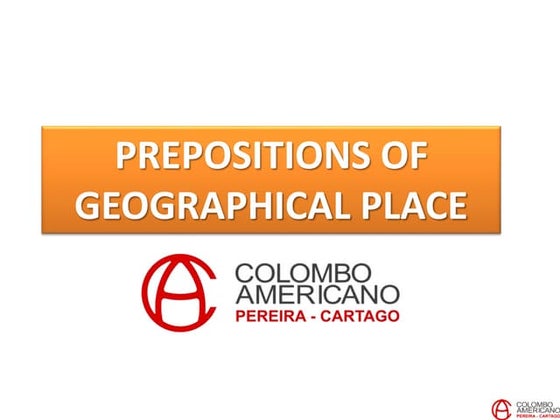 Prepositions of place | PDF