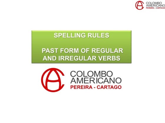 Past simple regular verbs | PPTX