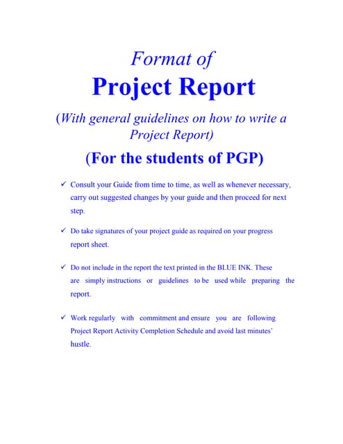 MBA Project Step by Step Guide | PDF