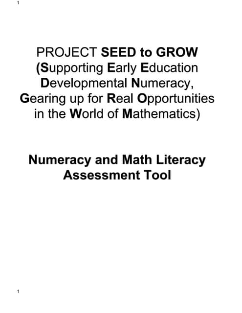 Administration-of-Unified-Numeracy-Test.pptx | Standardized Testing ...