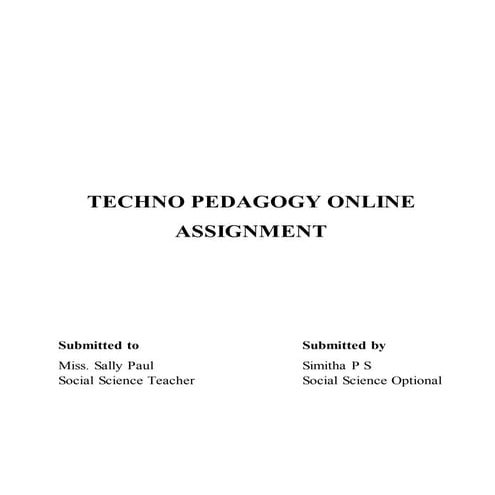 ONLINE ASSIGNMENT | DOCX