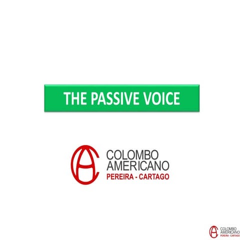 C10 U8 Project the passive voice. | PPT