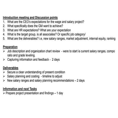 Project - wage and salary review | PPTX