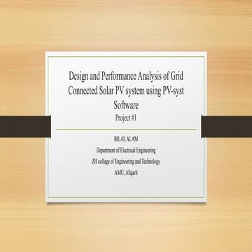 Design And Performance Analysis Of Grid Connected Solar Pv System Using