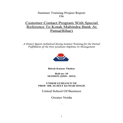 Consumer cONTACT PROGRAM | PDF