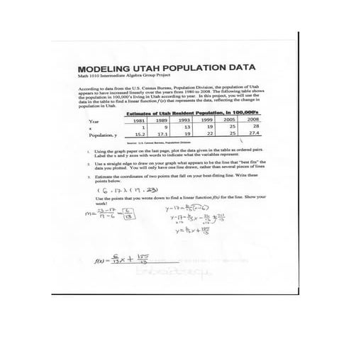 Project #1 math 1010 | PDF