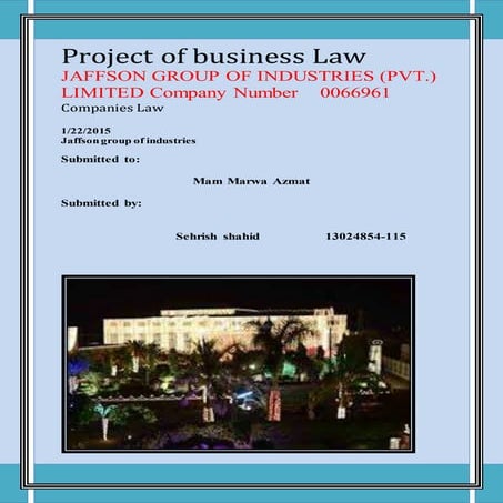 Project of business law | DOCX