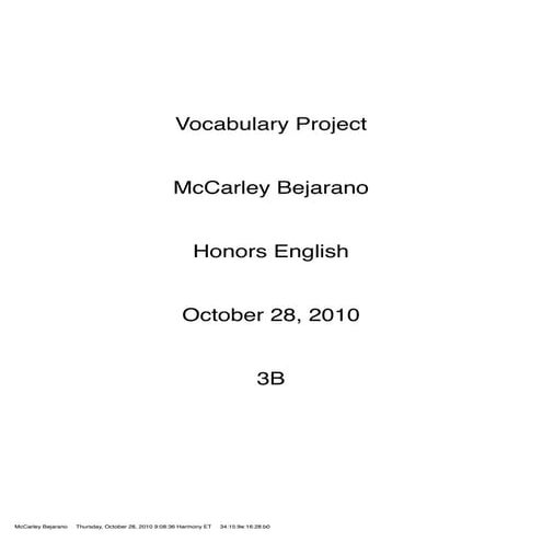Vocab Notebook | PDF