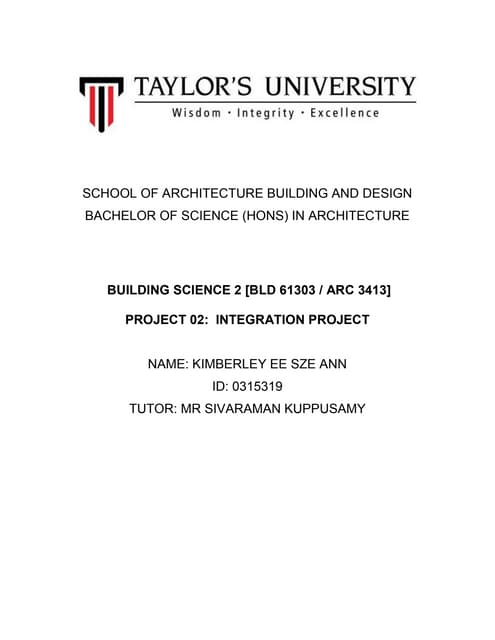 BUILDING SCIENCE INTEGRATION PROJECT | PDF