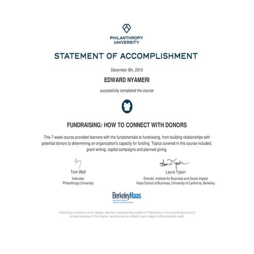 STATEMENT OF ACCOMPLISHMENT | PDF