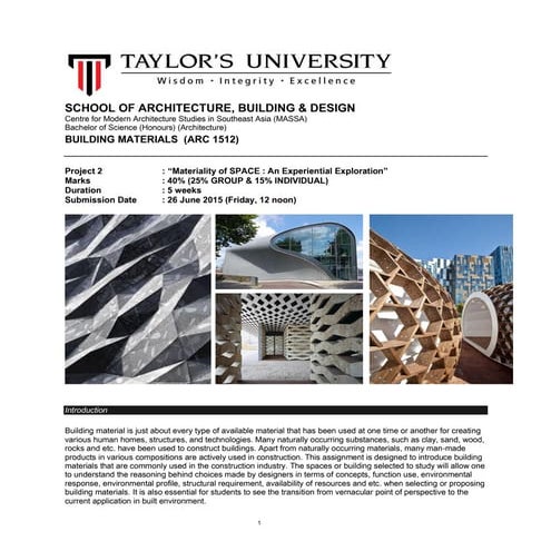 Project 2 brief b materials march 2015 (1) | PDF