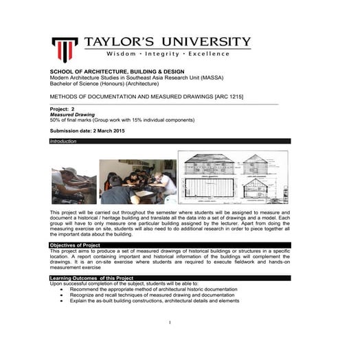Project 2 measured drawing jan2015 rev | PDF