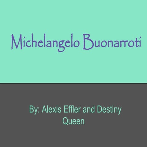 How Did Michelangelo Influence Art | PDF