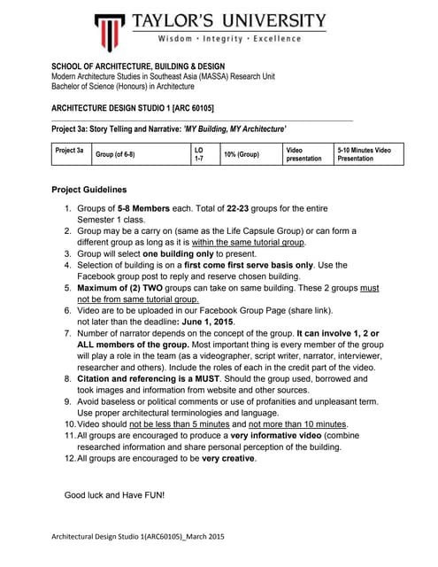 Project 2 brief b materials march 2015 | PDF