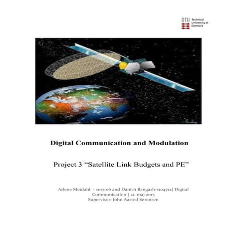 Project 3 “Satellite Link Budgets and PE” | PDF