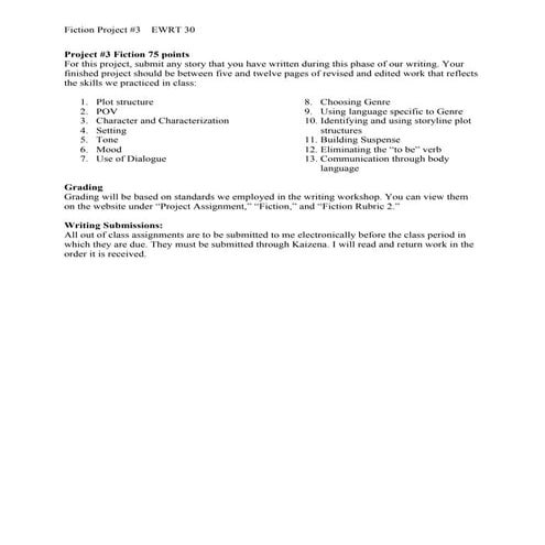 Project #3 fiction | PDF