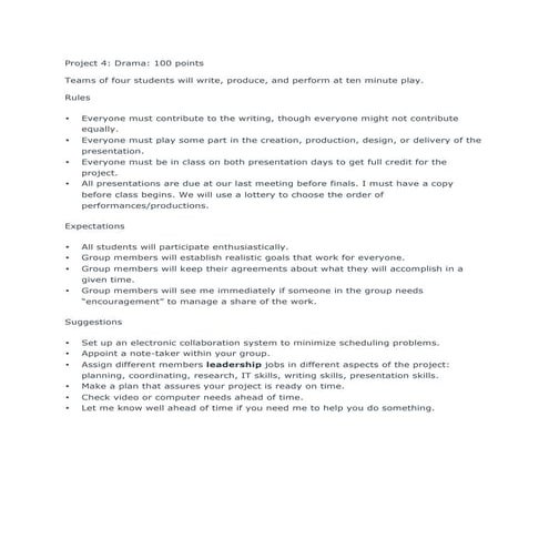 Project 4 drama | PDF