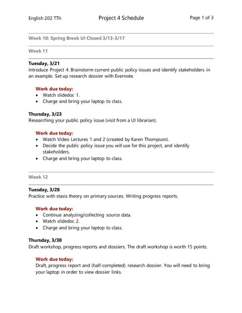 ENGL 202 Project 4 Handout | PDF