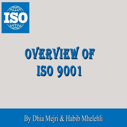 Overview of ISO 9001 | PPT