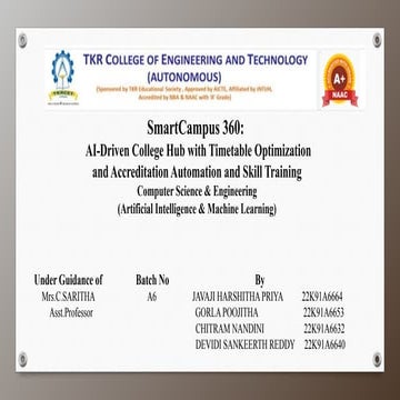 A6-REVIEW -3 review presentation , Smart campus 360 | PPTX